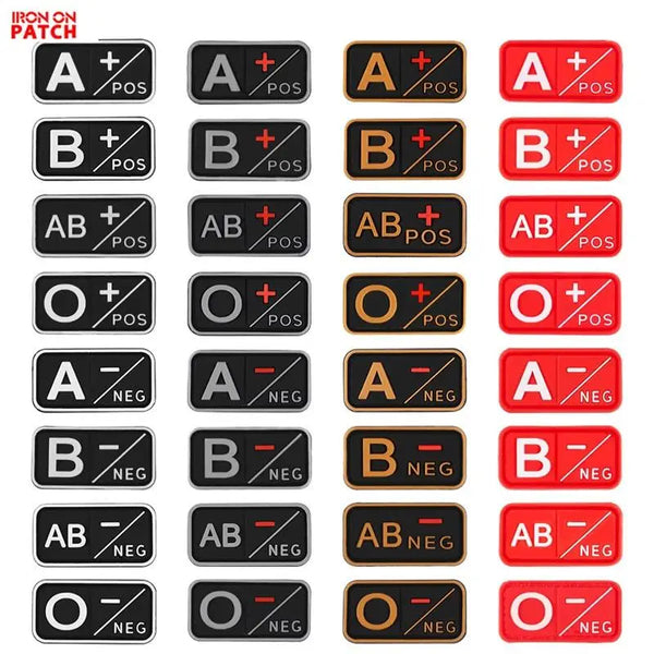 Blood type velcro patch | Military Surplus